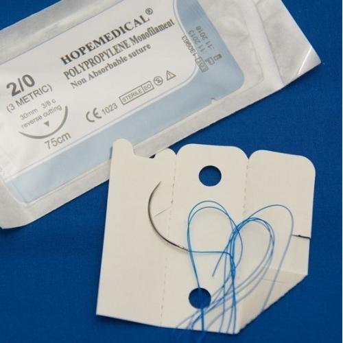 Box of 12 Surgical 3/0 Silk/Nylon Braided Suture for training use ...